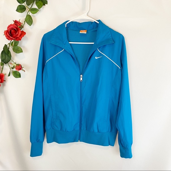 Nike | Jackets & Coats | Nike Full Zipper Light Blue Windbreaker Jacket ...